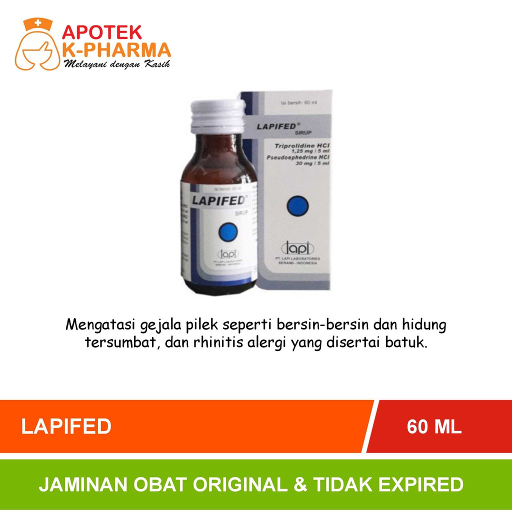 Jual Lapifed Sirup Isi 60ml Obat Original Lapi | Shopee Indonesia