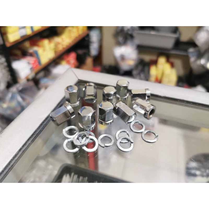 Jual Mur baut ring Velg tubeless vespa chrome satuan mur + ring ...