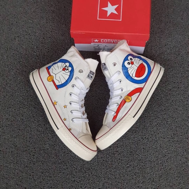 Jual SEPATU CONVERSE 70S X DORAEMON WHITE SOL GLOSSY GRADE ORIGINAL 36 ...