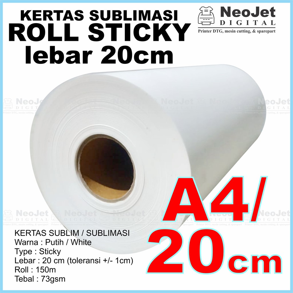 Jual Kertas Sublim Sublimasi Sublimation Transfer Paper Roll lebar 20 ...
