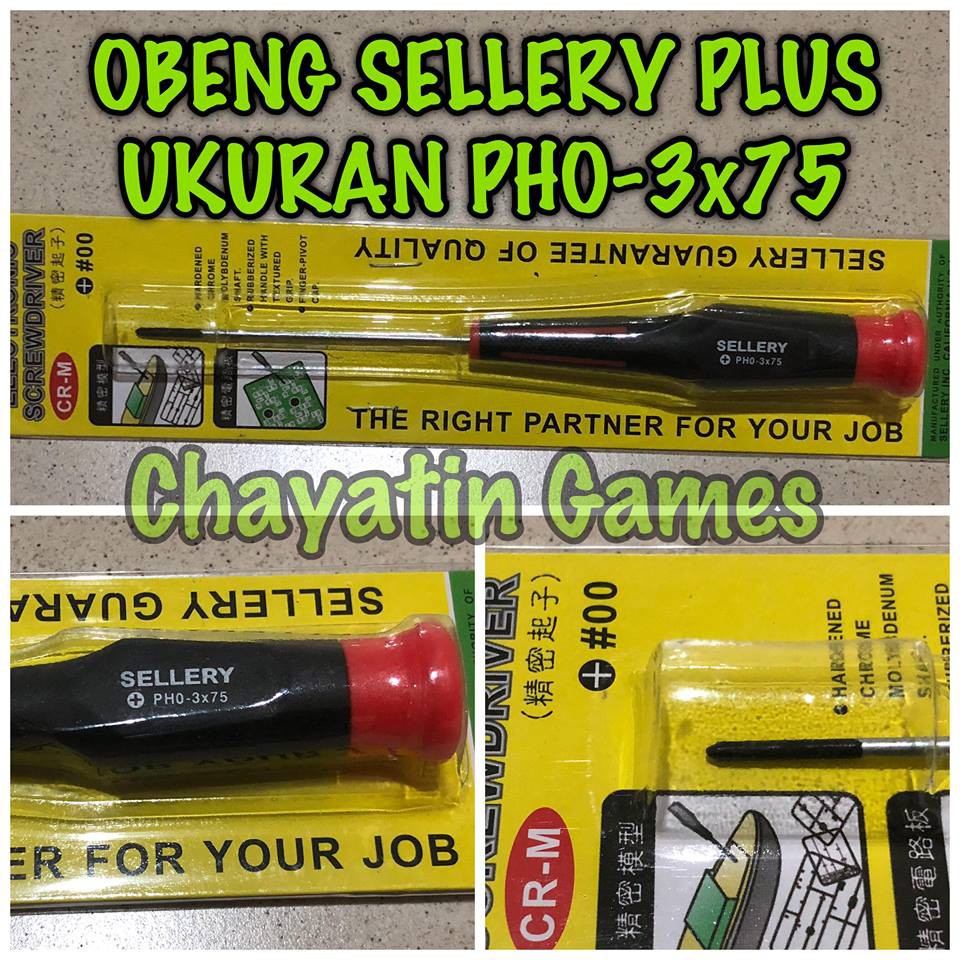Jual Obeng Sellery Model Plus ( + ) Ukuran PH0-3x75 Untuk Kacamata ...