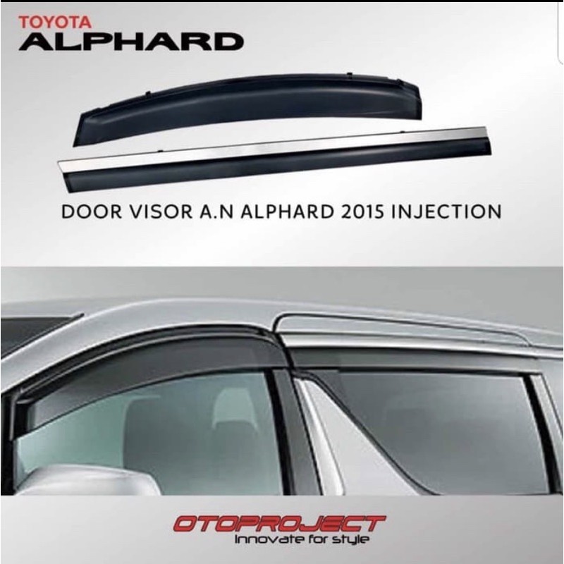Jual Side visor talang air all new alphard vellfire slim injection 2015 up | Shopee Indonesia