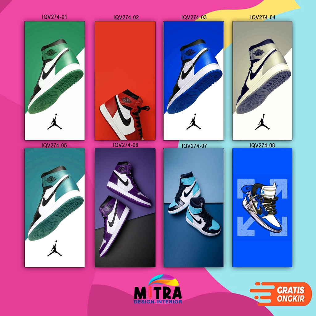 Jual Hiasan dindig Poster sepatu Nike AJ1 Air Jordan High vintage art ...