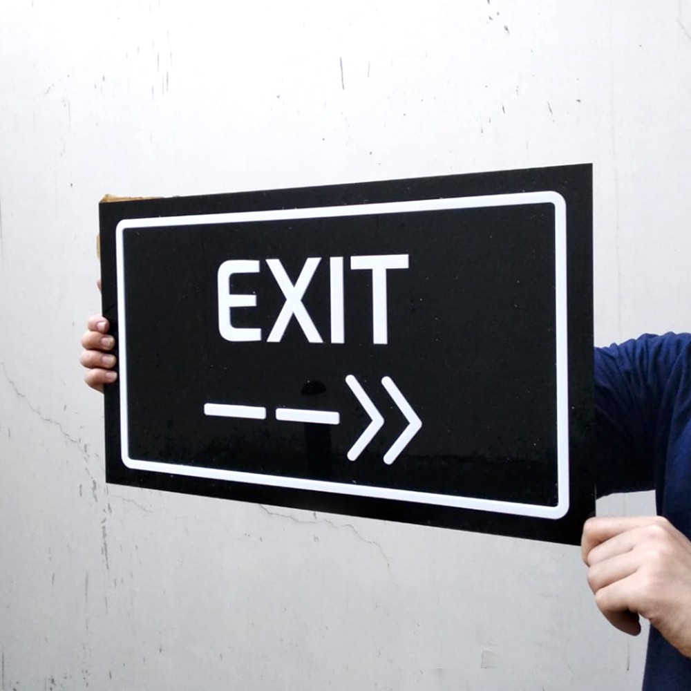 Jual Sign Label Acrylic Exit Jumbo| Sign Board Akrilik | Signage ...