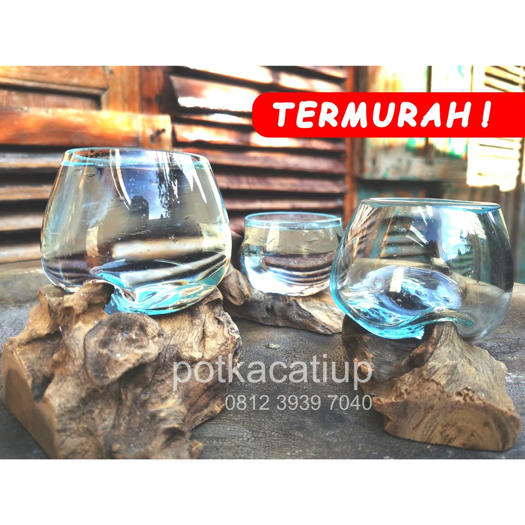 Jual 3set POT KACA - SIZE XS POT SEKULEN KAKTUS / AQUASCAPE / POT KACA ...