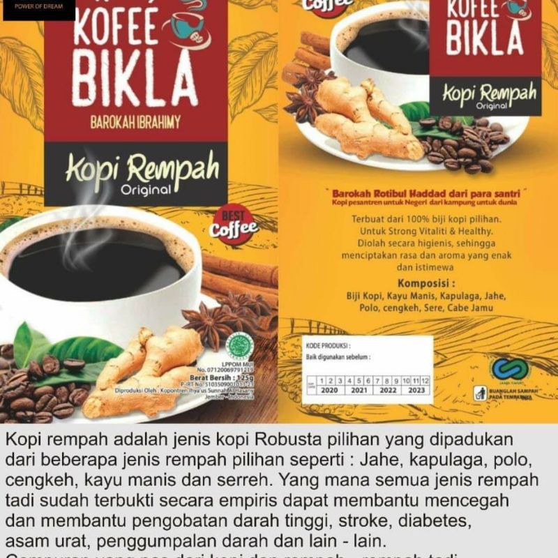 Jual Bikla kopi original atau Rempah 125 gr | Shopee Indonesia