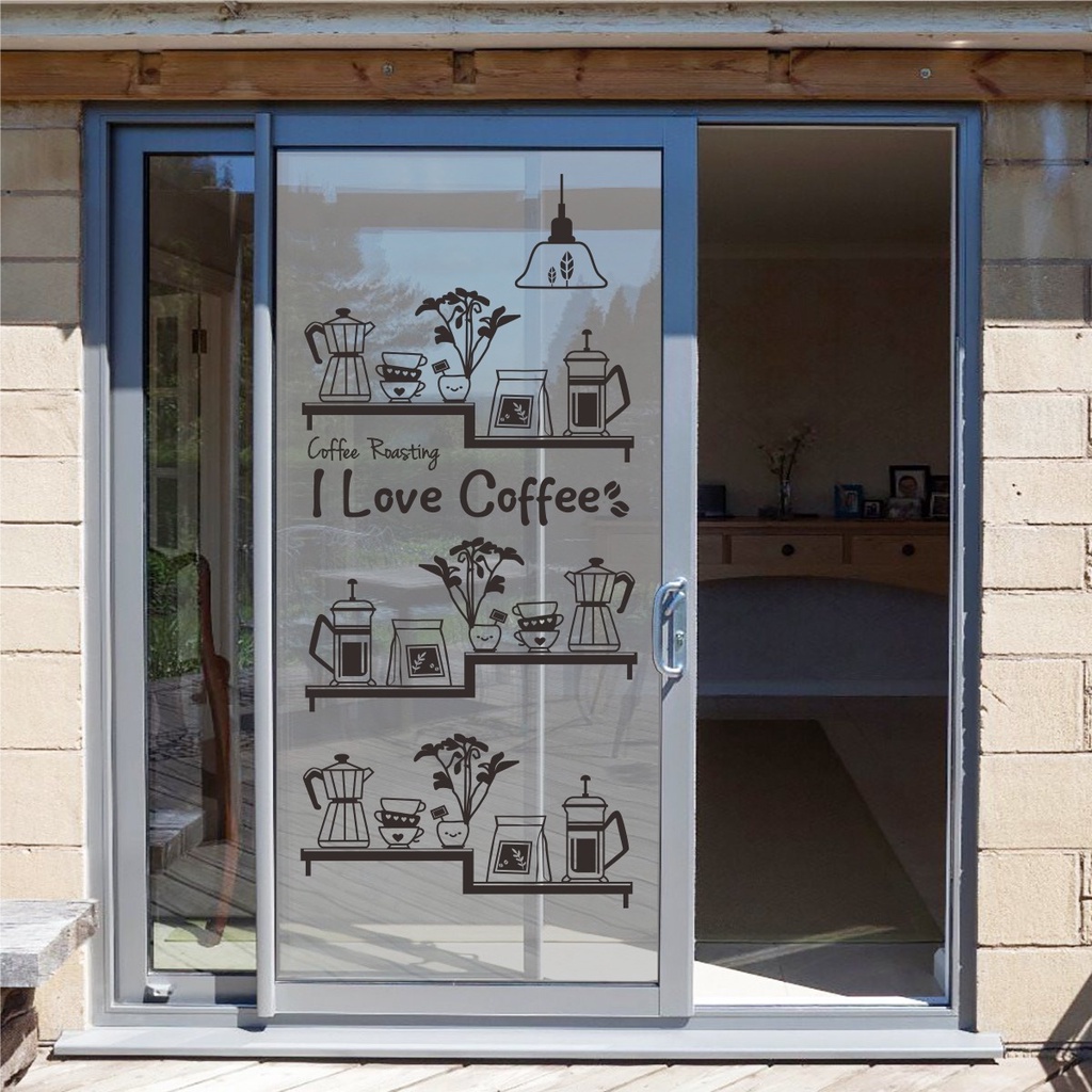 Jual STIKER KACA JENDELA / STICKER MIRROR / TEMA CAFFEE | Shopee Indonesia