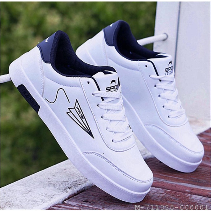 Jual AJN Sepatu sneakers pria Sepatu sport Sepatu sekolah Sepatu hitam Sepatu putih Sepatu ...