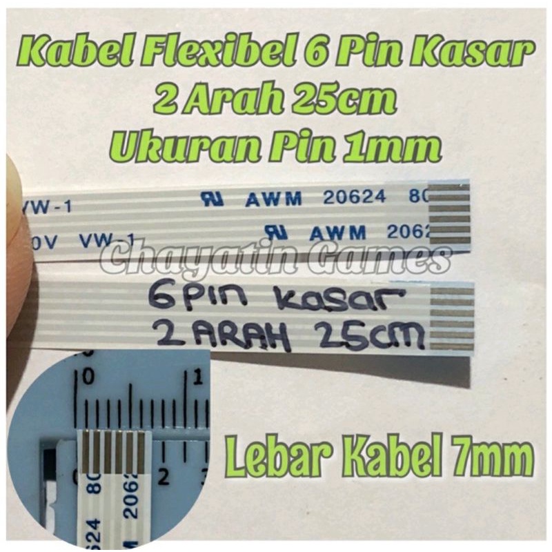 Jual Kabel Flexibel 6 Pin Kasar 2 Arah Panjang 25cm Ukuran Pin 1mm ...
