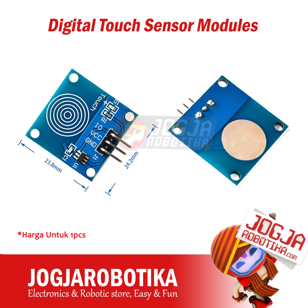 Jual Digital Touch Switch Sensor Modules Capacitive TTP223B Sensor ...