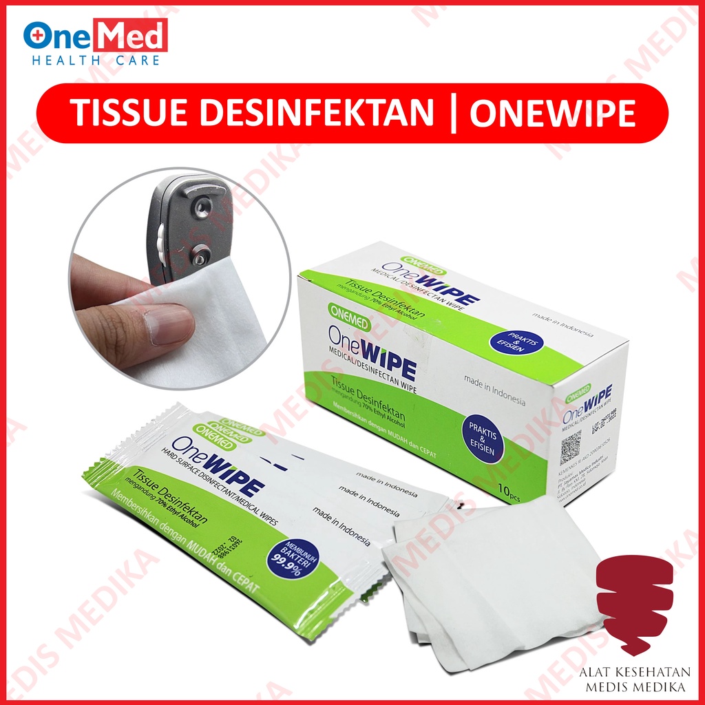 Jual One Wipe Tissue OneMed Desinfektan Tisu Pembersih Anti Bakteri ...