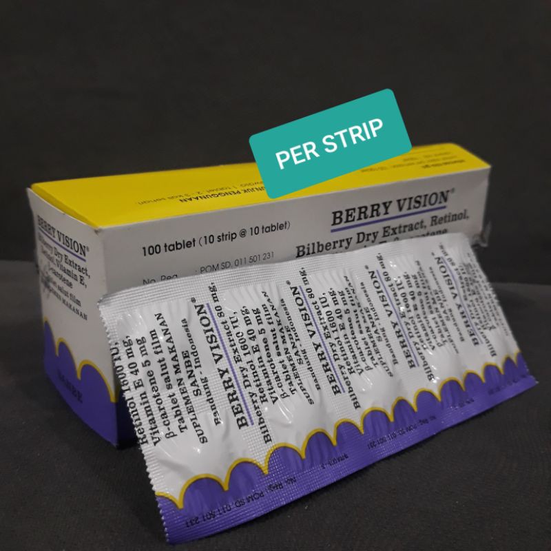 Jual BERRY VISION PER STRIP SANBE PERAWATAN MATA | Shopee Indonesia