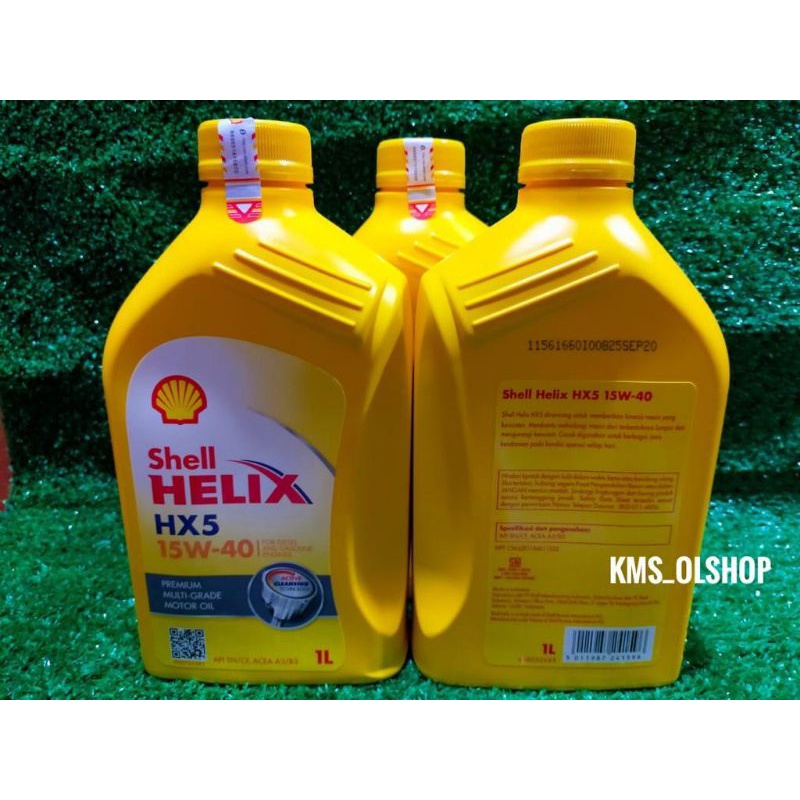 Jual Shell Helix HX5 SAE 15W-40 1 Liter 4T Oli Shell Helix 1000ml ...