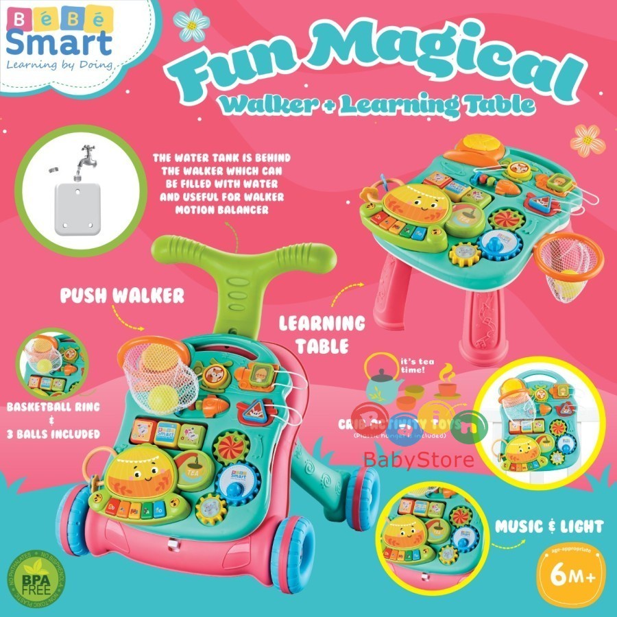 Jual BEBE SMART FUN MAGICAL WALKER AND LEARNING TABLE || SPACE BABY ...
