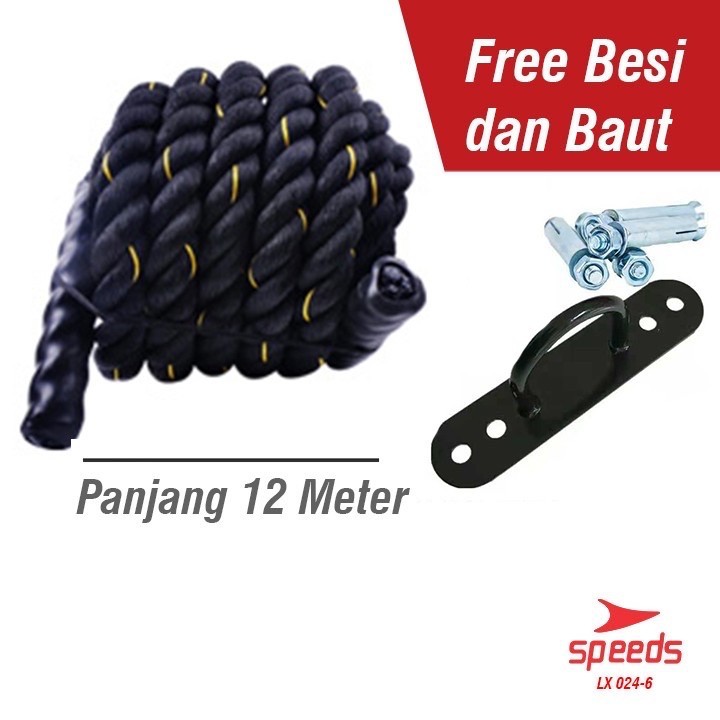 Jual Battle Rope 12m - 12 meter - Tali Fitness Ropes Gym FREE BAUT DAN ...