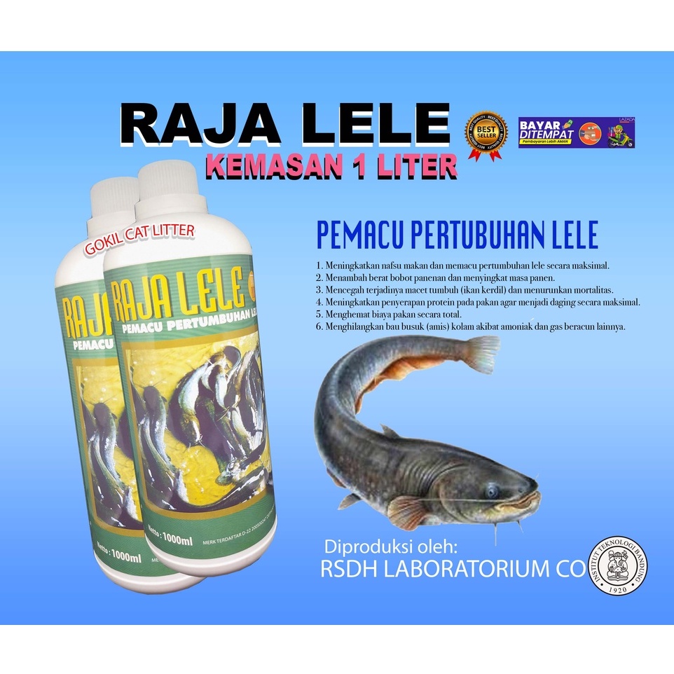 Jual 1 LITER RAJA LELE-OBAT VITAMIN PENGGEMUK IKAN LELE | Shopee Indonesia