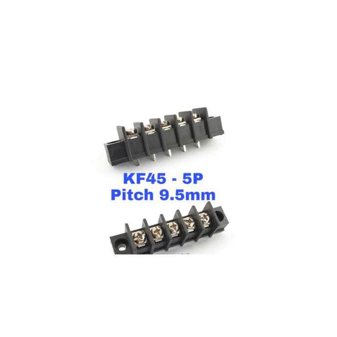 Jual Terminal Block Blok Hitam 5P Pcb 5 P Kf45 5 Pin Kf 45 With Ears ...