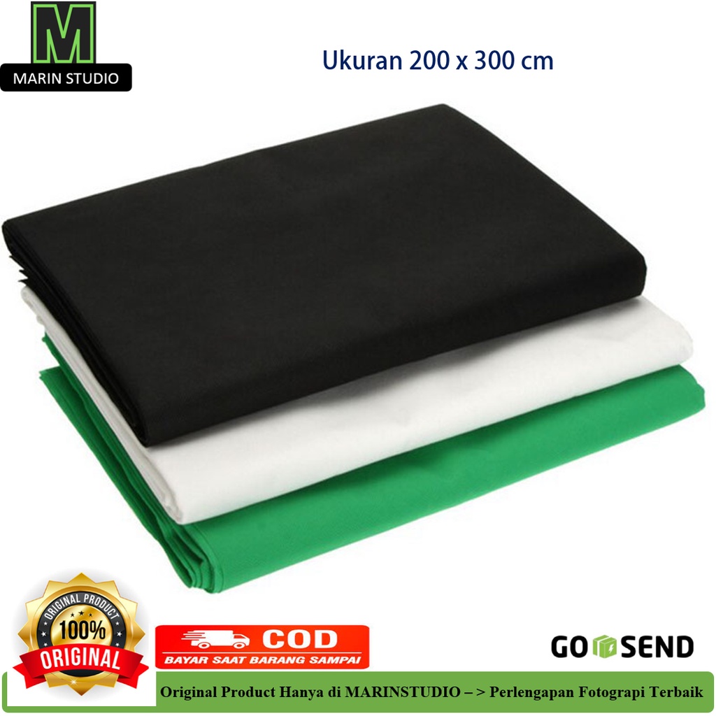 Jual Kain Backdrop Studio Fotografi 200 x 300 cm - Hitam dan Putih ...
