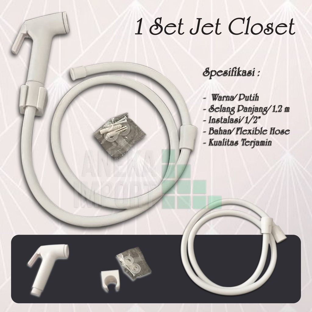 Jual 1 Set Jet Shower Kloset Jet Shower Kamar Mandi / Shower Cebok ...