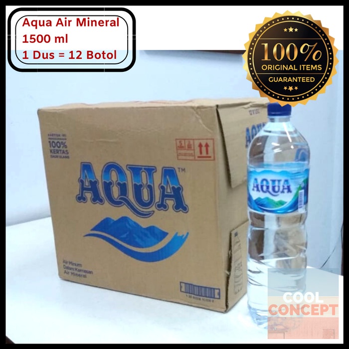 Jual d201nhd Aqua Botol Air Mineral 1500 Ml 1 Dus Isi 12 Botol 1,5 L (Gojek/Grab) Ds201Fs ...