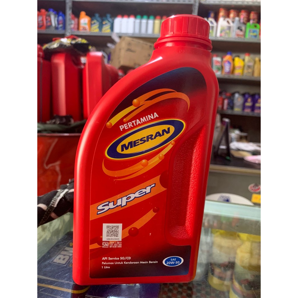 Jual Pertamina Mesran Super SAE 20W-50 (1L) | Shopee Indonesia