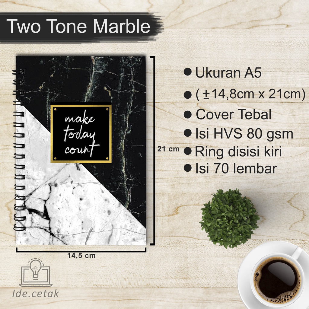 Jual Notepad Notebook Spiral A5 Softcover Aesthetic Isi 70 lembar ...