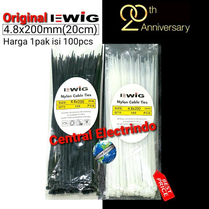 Jual Kabel Ties Cable Tie 4.8X200mm (20cm). | Shopee Indonesia