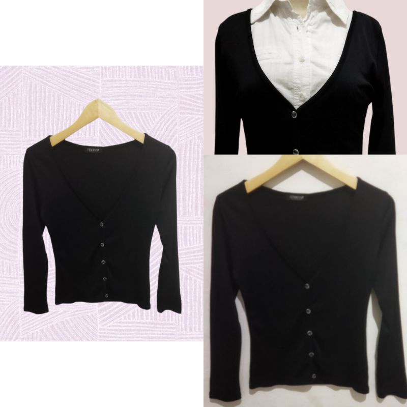 Jual thrift sweater hitam premium | Shopee Indonesia