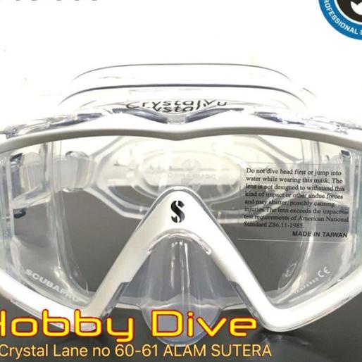 Jual Scubapro Mask Crystal Vu Clear White - Scuba Diving Alat Selam ...