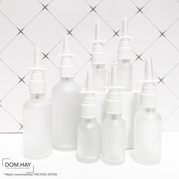 Jual Botol Nose Spray Kaca Frosted Doff Putih Botol Semprot Pembersih ...