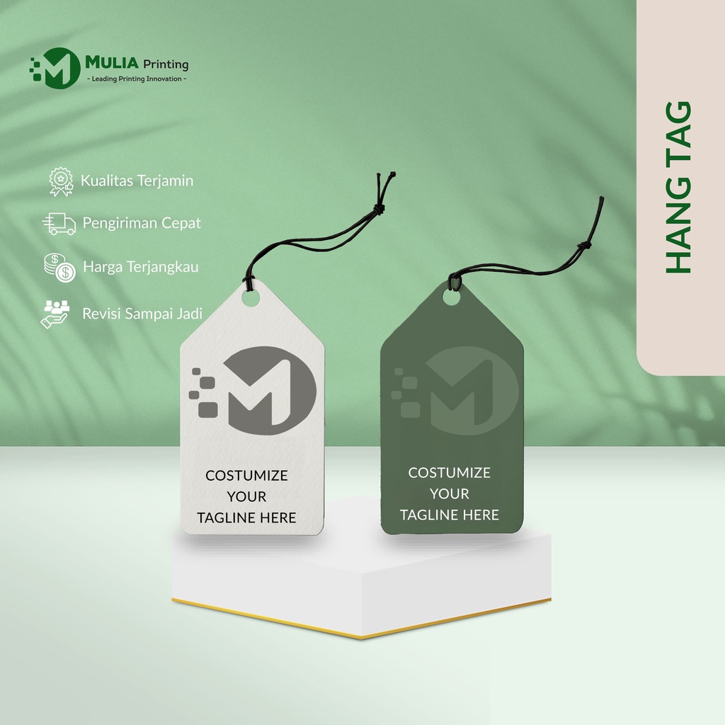 Jual Hang Tag Label 2 muka CUSTOM - MULIA PRINTING | Shopee Indonesia