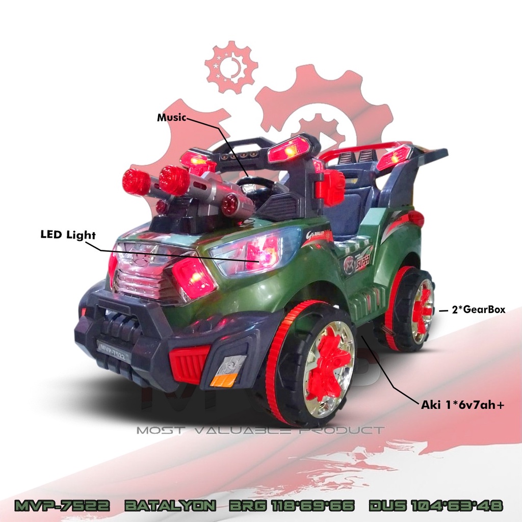 Jual Mainan anak mobil aki Batalyon (MVP-7522) | Shopee Indonesia