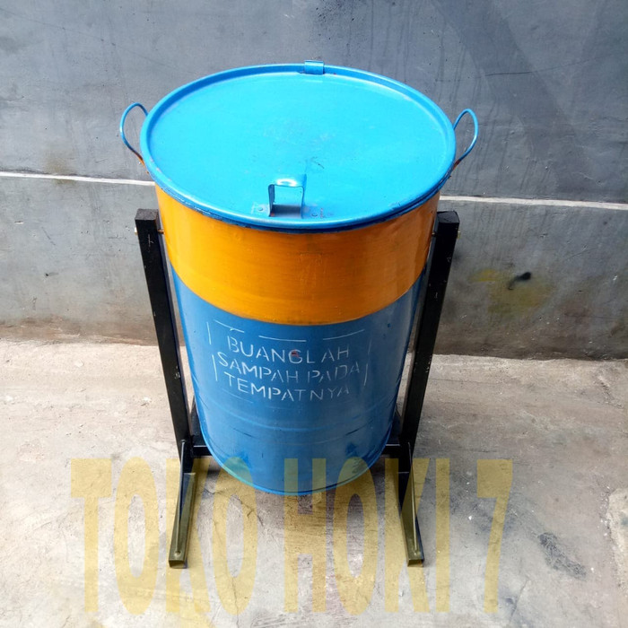 Jual Agathasale - Tempat Sampah/Tong Sampah Besi/Drum Sampah 60Liter ...