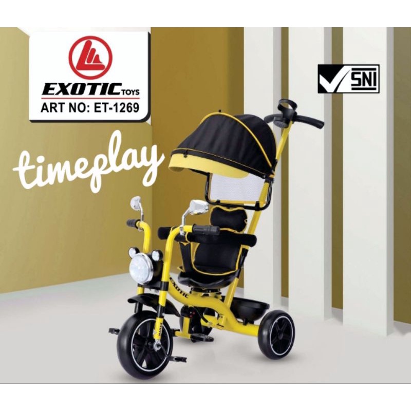 Jual SEPEDA STROLLER ANAK RODA TIGA EXOTIC ET 1269 | Shopee Indonesia