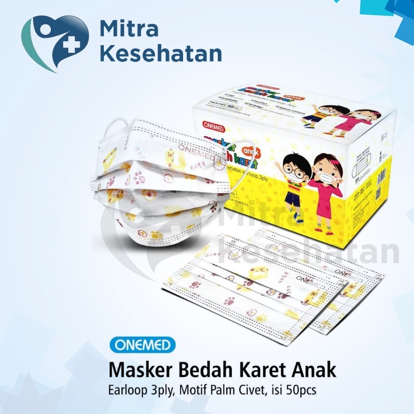 Jual Masker Anak Onemed Masker Medis Anak OneMed 3ply isi 50pcs ...