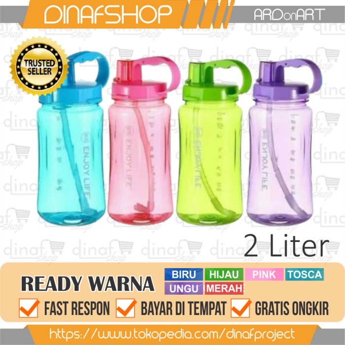Jual Botol Minuman Botol Air Minum Enjoy Life 2 Liter B03 - Ungu 1L ...