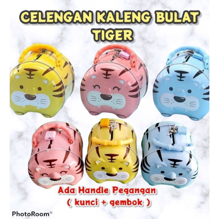 Jual Celengan Kaleng Bulat Tiger / Harimau Rabbit kunci Gembok ada ...