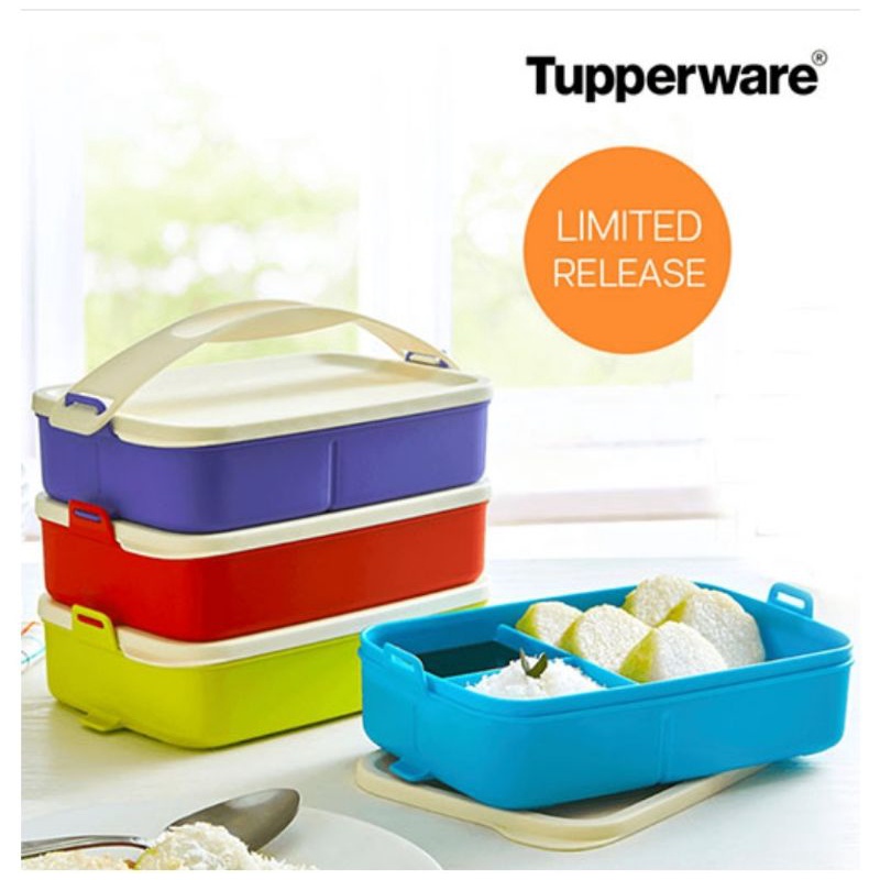 Jual tupperware click to go rectangular - sekat dan tanpa sekat -kotak ...