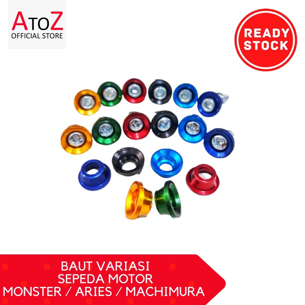 Jual BAUT VARIASI SEPEDA MOTOR MONSTER/ARIES/MACHIMURA ISI 1X20 SET ...