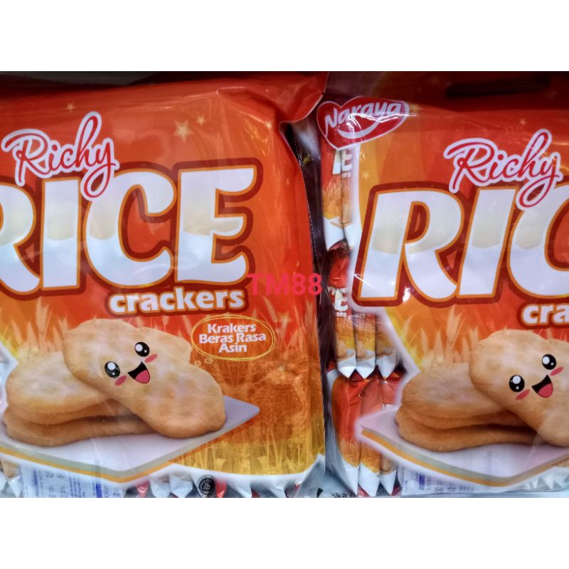 Jual KRAKERS BERAS RASA ASIN/RICHY RICE CRACKERS NARAYA | Shopee Indonesia