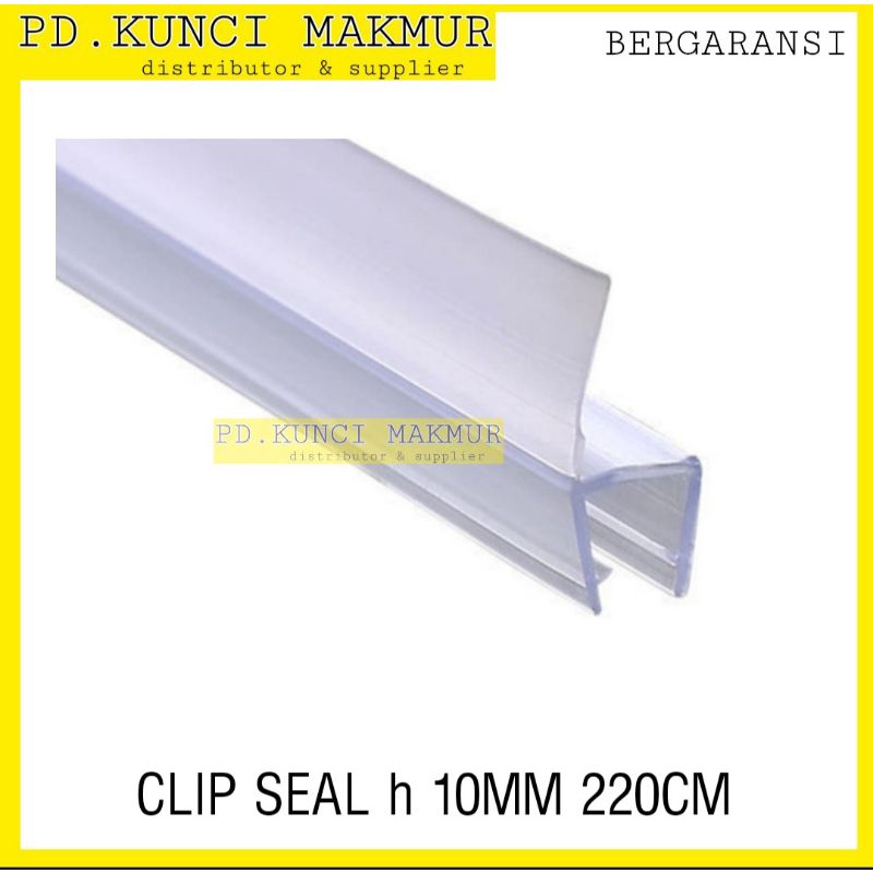 Jual clip seal pintu kaca 10mm panjang 220cm seal pintu kaca shower ...