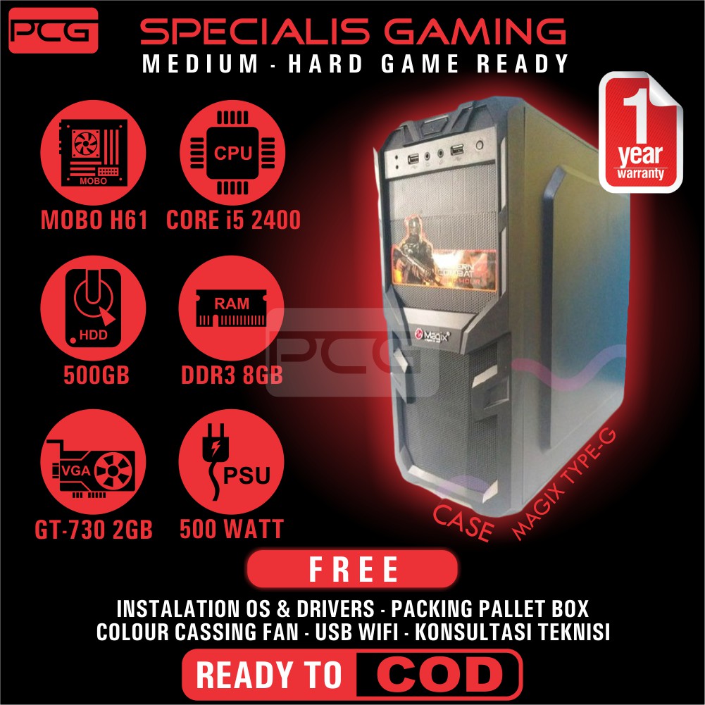 Jual PC GAME RAKITAN KOMPUTER GAMING DESAIN DESIGN GRAFIS RENDERING ...