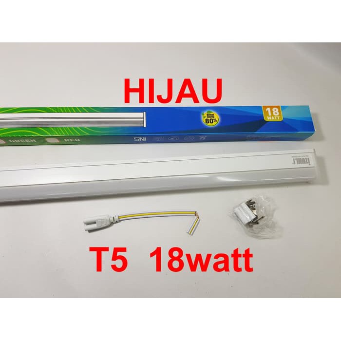 Jual Lampu Set neon tube 18 watt cahaya HIJAU TL T5 LED 120cm Merk ...
