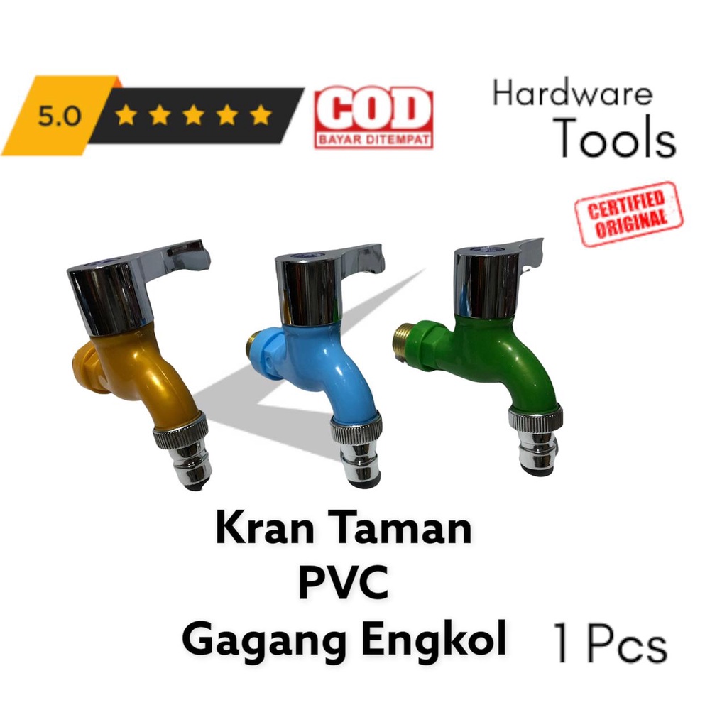 Jual Keran Air Tembok PVC PPR Plastik Kran Taman PVC Gagang Engkol ...