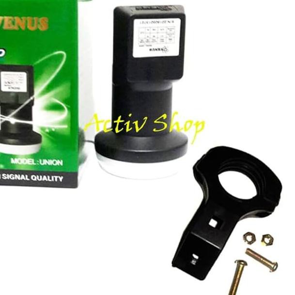 Jual Venus LNB Ku Band Single Output Offset Plus Bracket | Shopee Indonesia