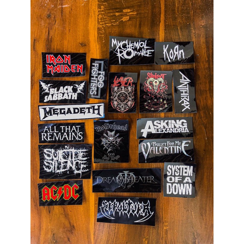 Jual sticker pack stiker band metal hardcore populer barat rock untuk ...