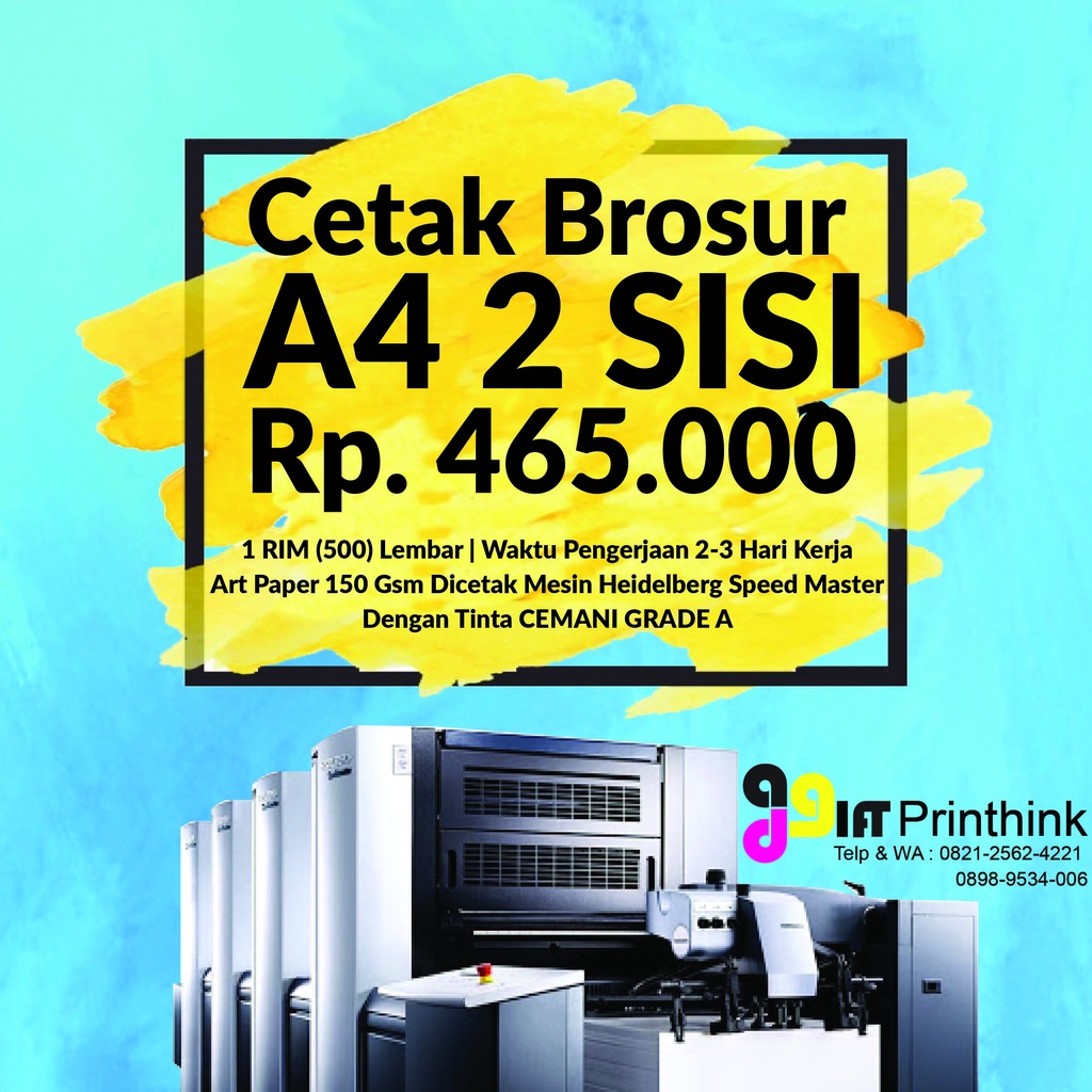 Jual Cetak Brosur A4 (2 Sisi) 1 rim / 500 lbr | Art Paper 150 gr ...