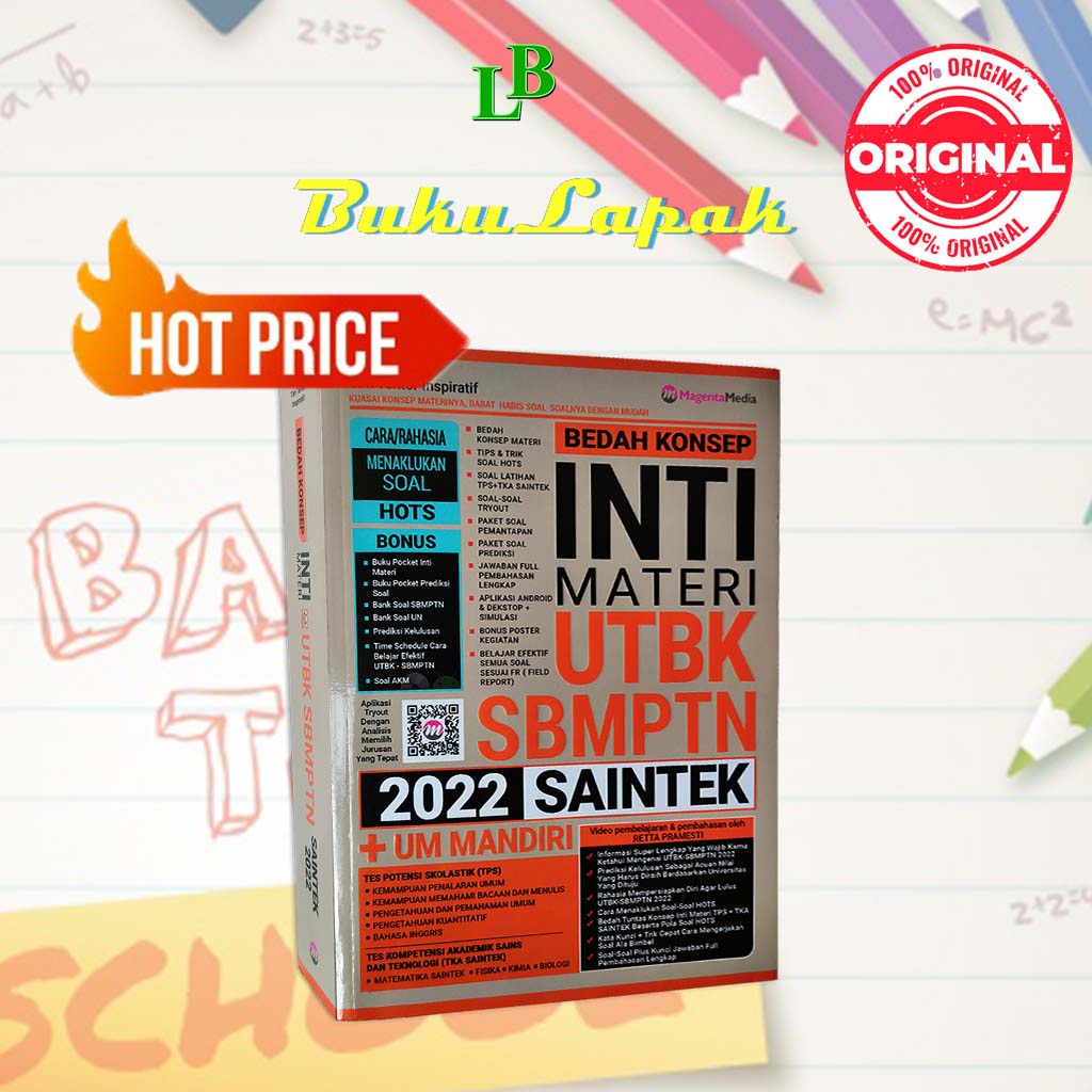 Jual BUKU SBMPTN SAINTEK 2022 - BEDAH KONSEP INTI MATERI UTBK SBMPTN SAINTEK 2022 - BUKU TPS ...