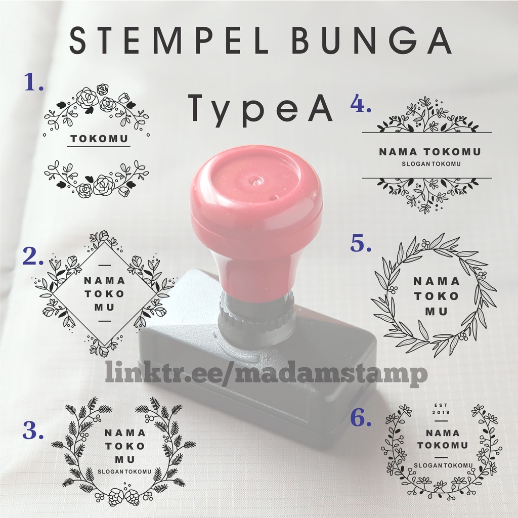 Jual stempel flower A bunga wedding eo fotografer dekorasi dekor ...