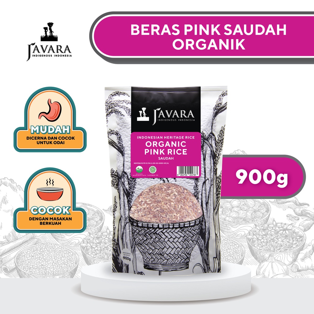Jual Javara Saudah Polished Organic Rice - Beras Organik Pink Rice ...